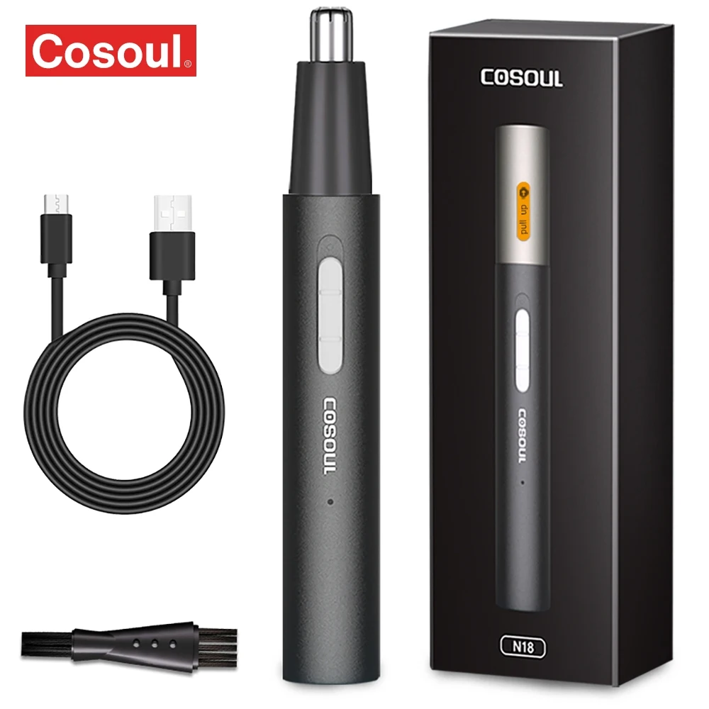 Cosoul-Nose-Hair-Trimmer-Electric-Rechargeable-Nose-Trimmer-Men-Shaver ...