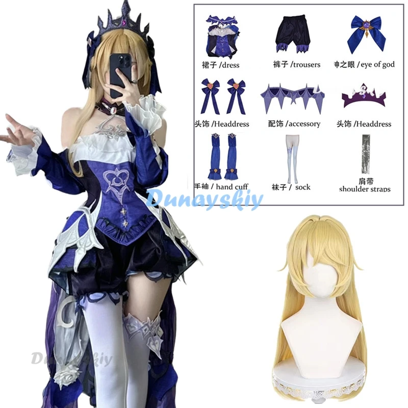 Game-Genshin-Impact-Fischl-Cosplay-Costume-Wigs-Anime-Outfits-Dress ...