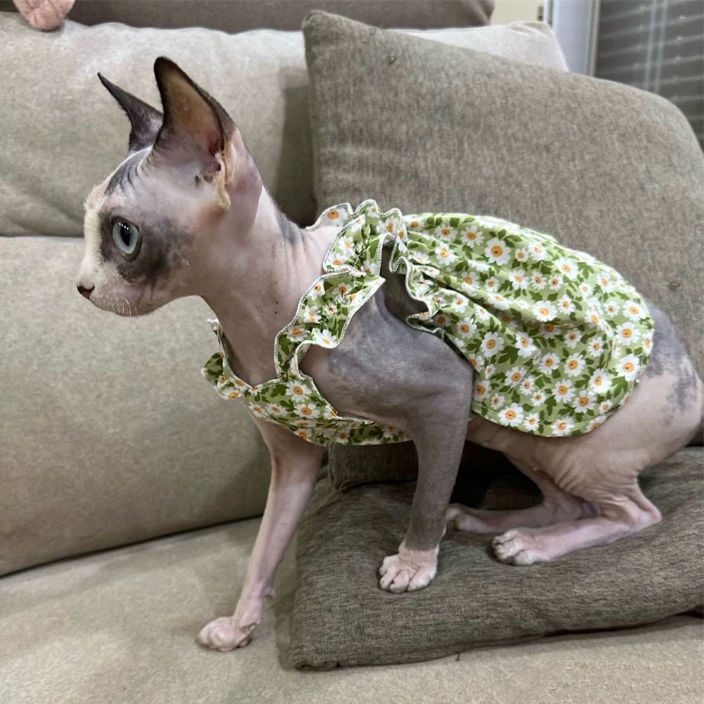 Cozy-Cotton-Cat-Puppy-Suspender-Skirt-Cool-Summer-Pet-Dresses-for-Cats ...