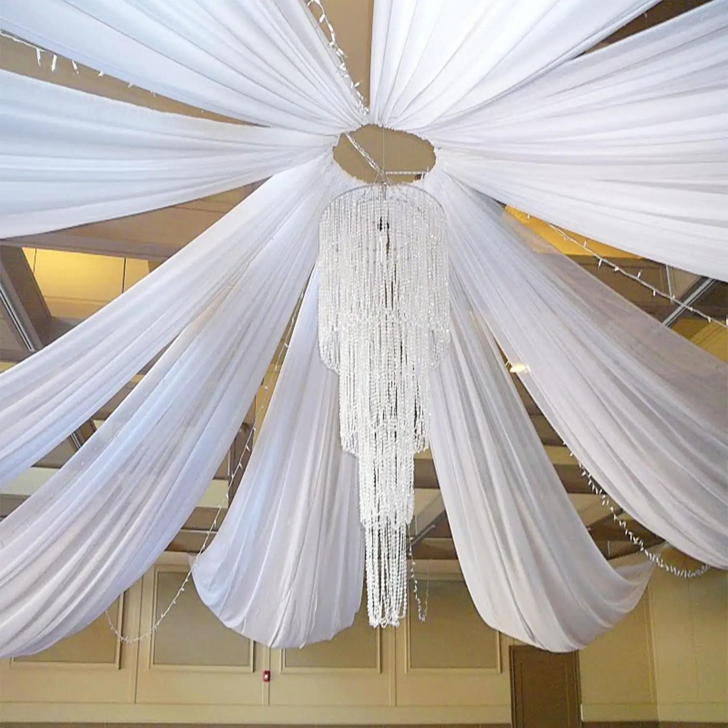 Wedding-Arch-Ceiling-Drape-Roof-Decor-Sheer-Chiffon-Tulle-Curtain ...