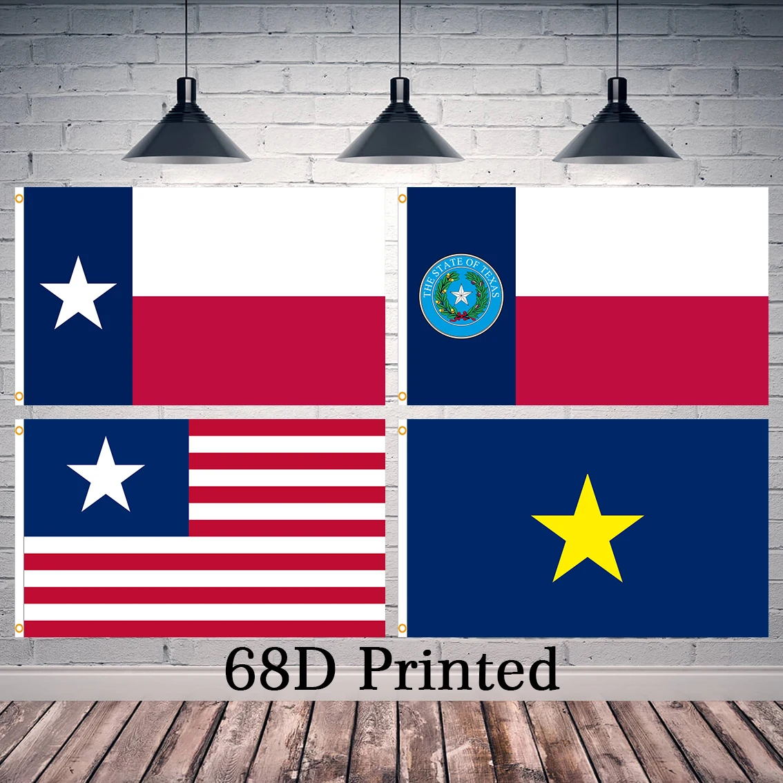 90X150cm-US-USA-State-Texas-1835-1839-Flag-Polyester-Printed-Decoration ...