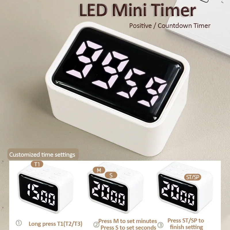 Mini-Digital-Kitchen-Timer-LED-Visual-Timer-for-Study-Cooking-Positive ...