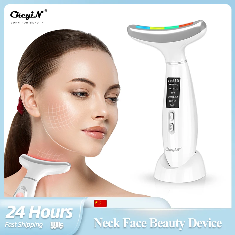 Ckeyin – Appareil Ems De Lifting Du Visage Et Du Cou, Masseur Anti-rides, Photothérapie Led ...