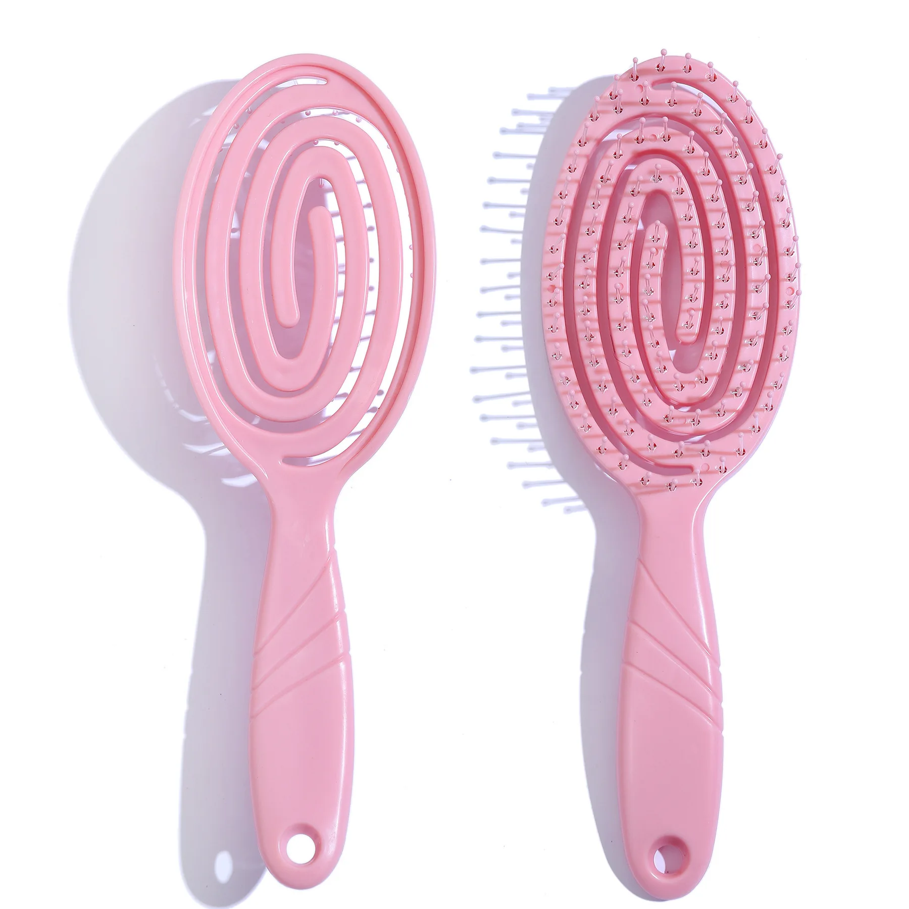 New-Hollow-Ribs-Comb-Pink-Maze-Comb-Scalp-Massage-Comb-Oval-Mosquito ...