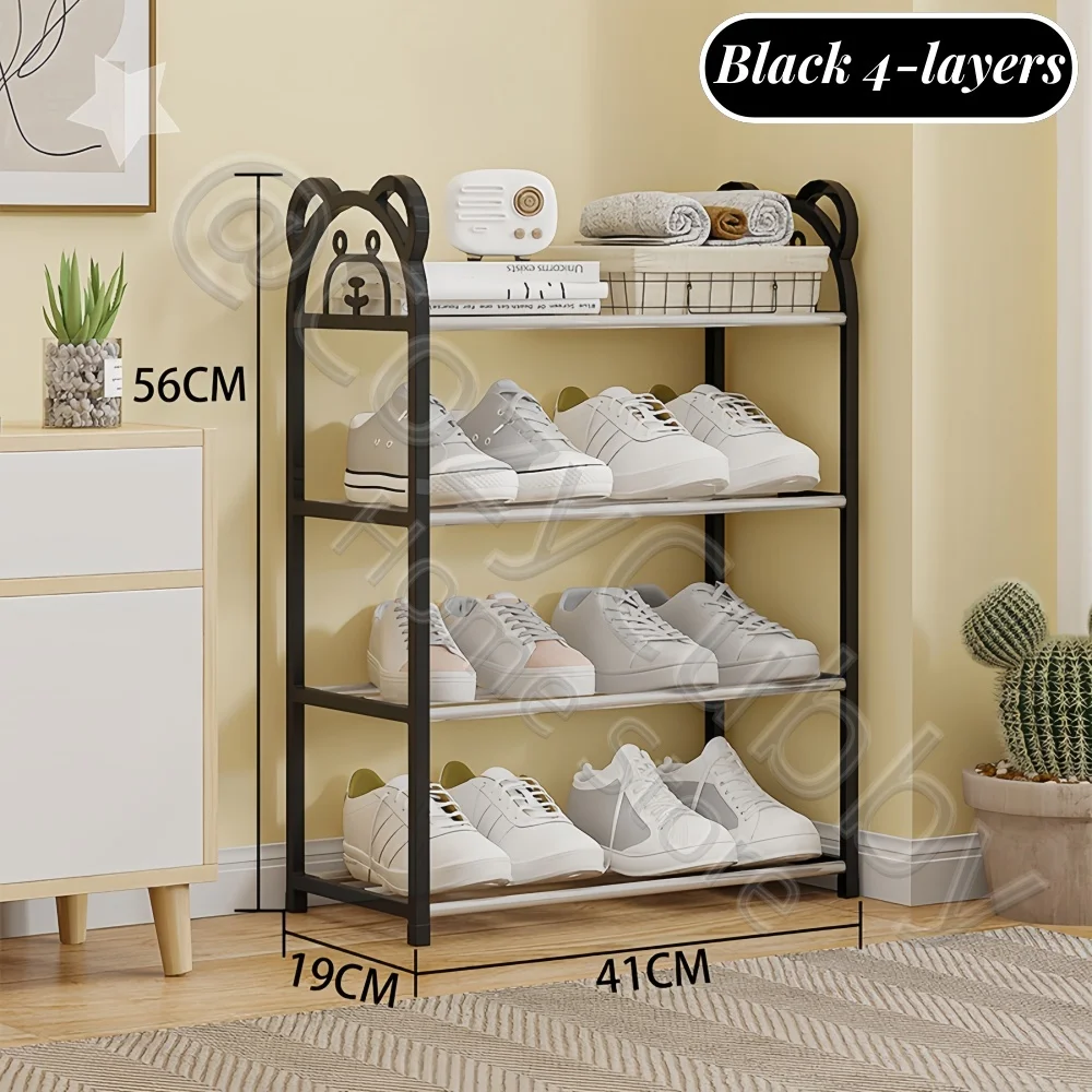 Simple Shoe Shelf 4-Layers Plastic Space Saving Shoe Cabinet ...