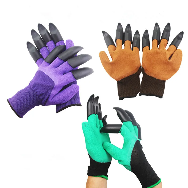 Outdoor-Garden-Gloves-With-Claws-ABS-Plastic-Rubber-Gloves-Gardening ...