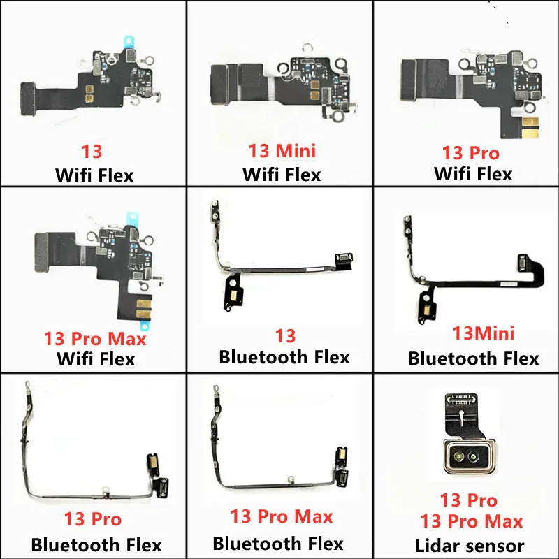 1pcs Bluetooth NFC Lidar WI FI GPS Signal Flex Cable For iPhone 13 Pro Max mini Wifi Antenna ...