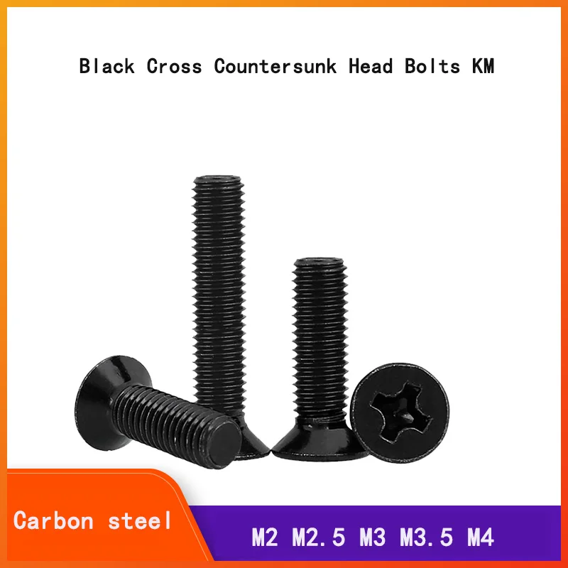 High-Quality-20-50Pcs-M2-M2-5-M3-M3-5-M4-Black-Steel-Cross-Recessed ...