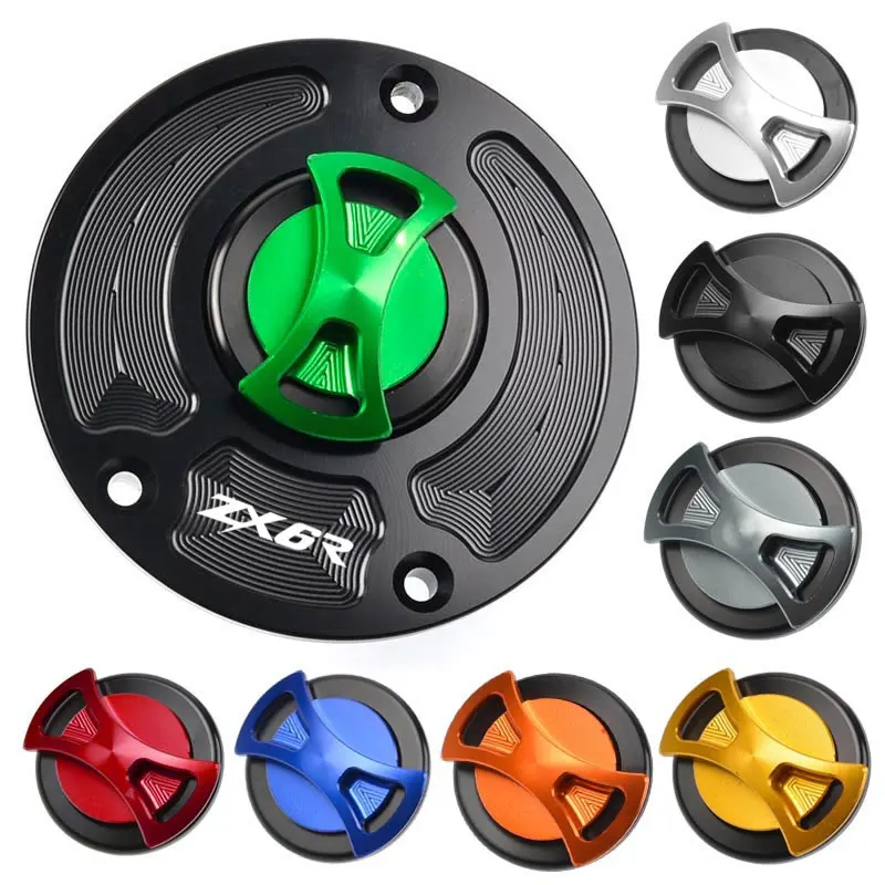 Keyless-Motorcycle-Fuel-Gas-Tank-cap-Cover-For-Kawasaki-Ninja-ZX-6R-636 ...