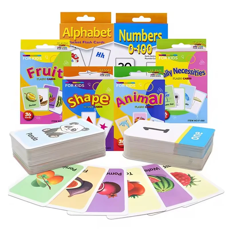 36Pcs-set-Learning-Cards-ABC-Letter-Number-Shape-Color-Baby-Early ...