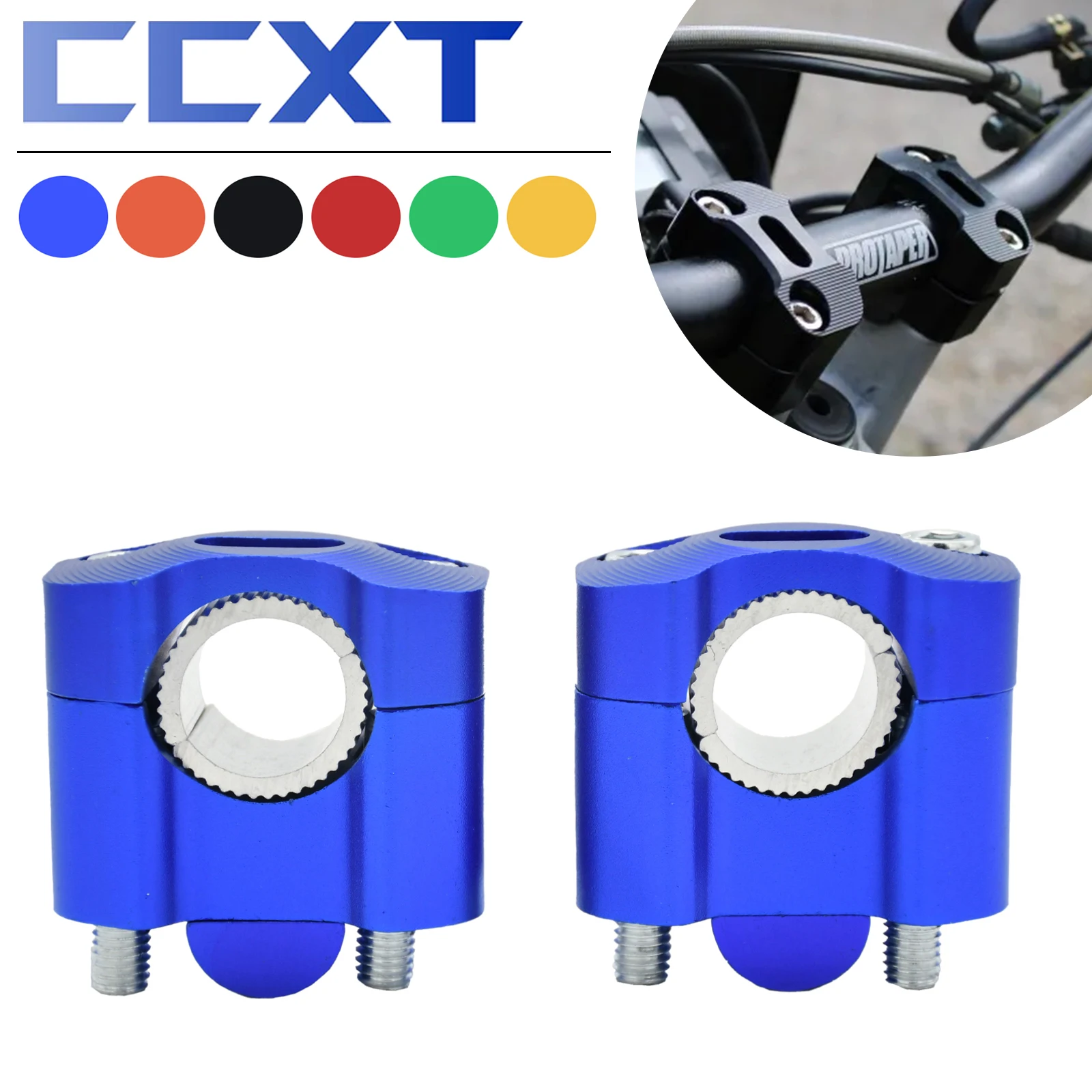 28mm-22mm-Motorcycle-CNC-Bar-Clamps-Handlebar-Risers-Adapter-For ...