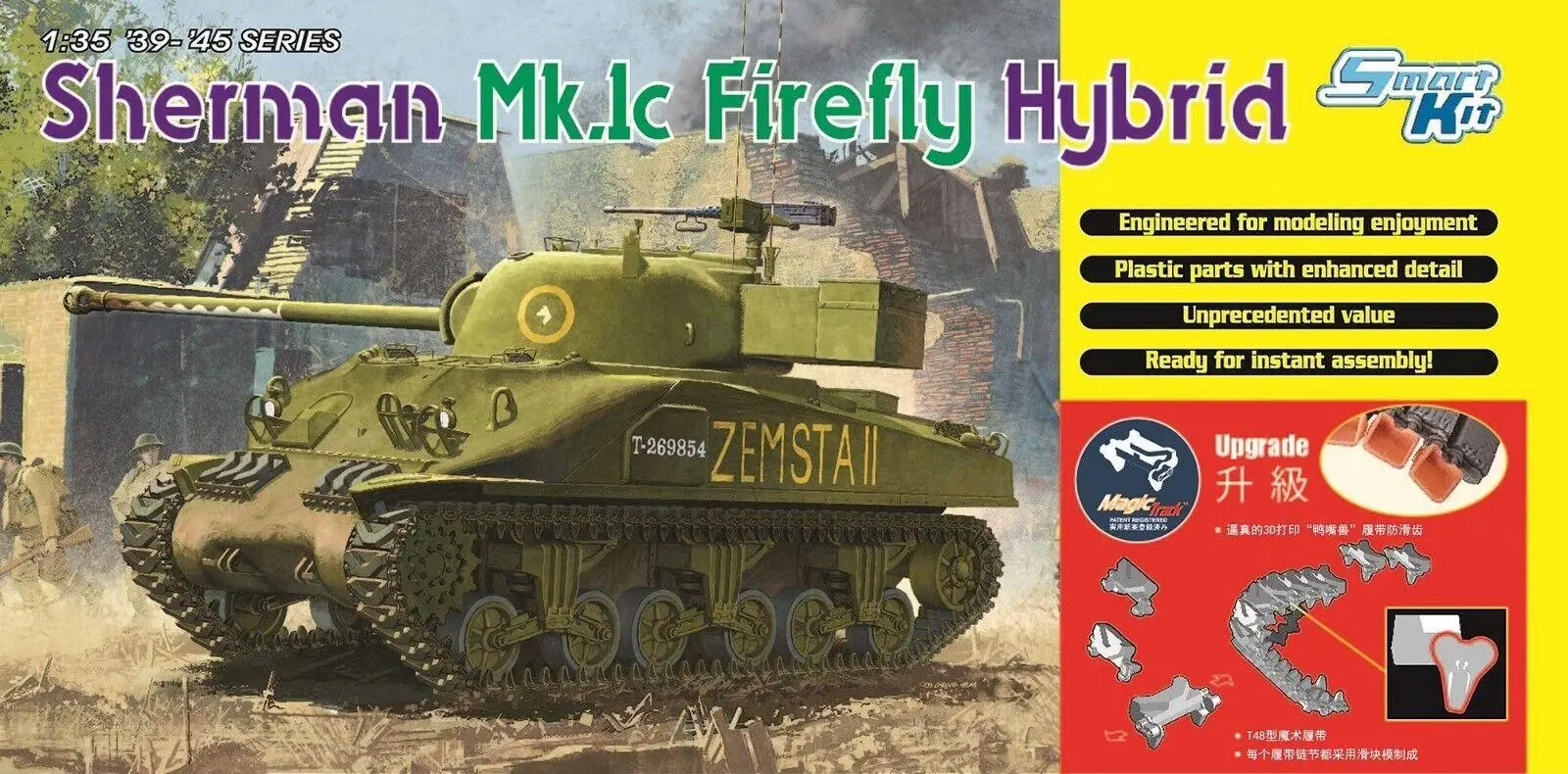 DRAGON 6228 1/35 WW.II Sherman Mk.Ic Firefly Hybrid con pistas mágicas ...