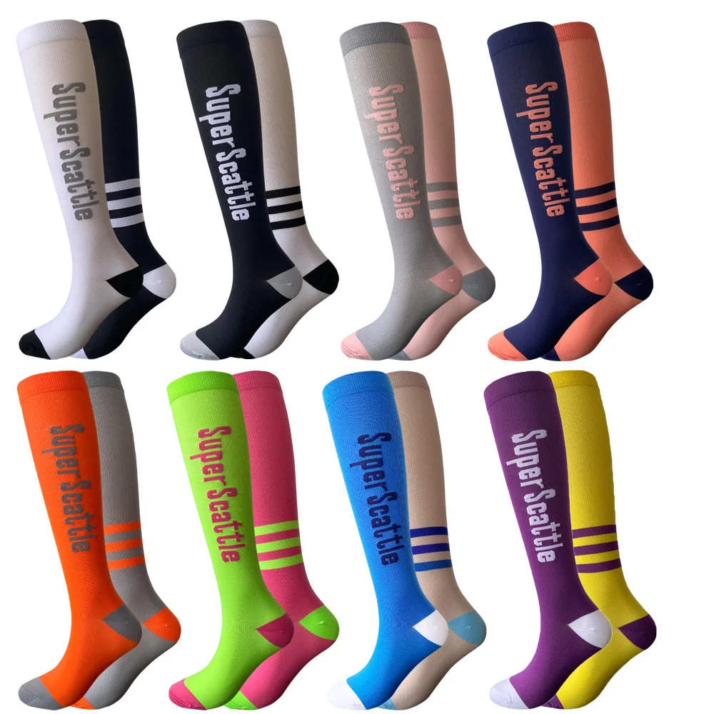 Men Women Compress Stockings Running Fitness Rope Skipping Marathon ...