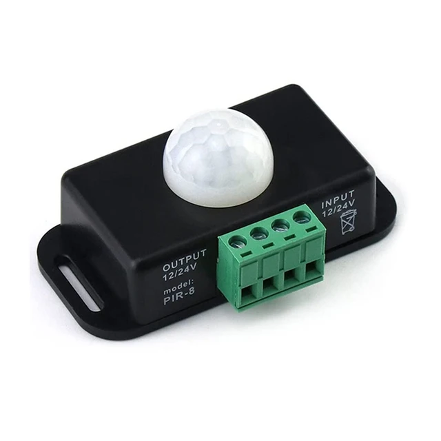 DC 12V 24V 6A Automatic Adjust PIR Motion Sensor Switch IR Infrared ...