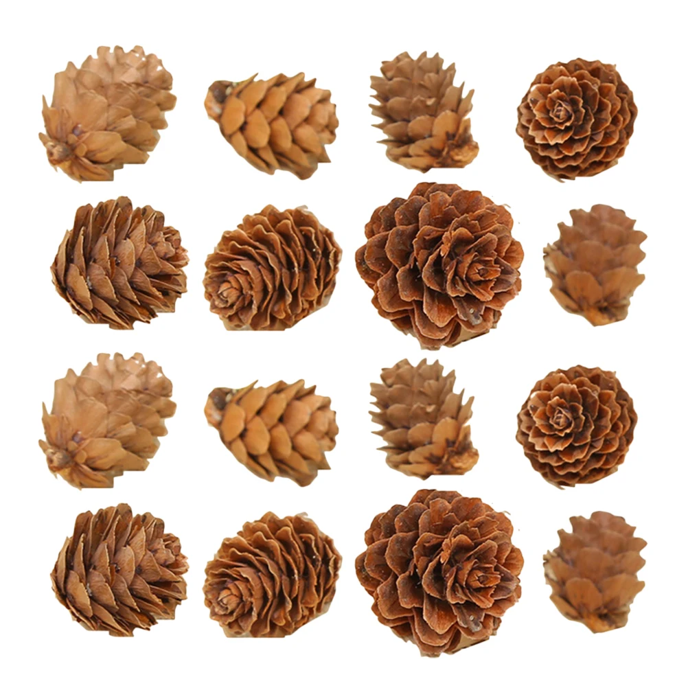 100-Pcs-Wooden-Pine-Cone-Artificial-Pine-Cone-Decorative-Pine-Cone-Xmas ...