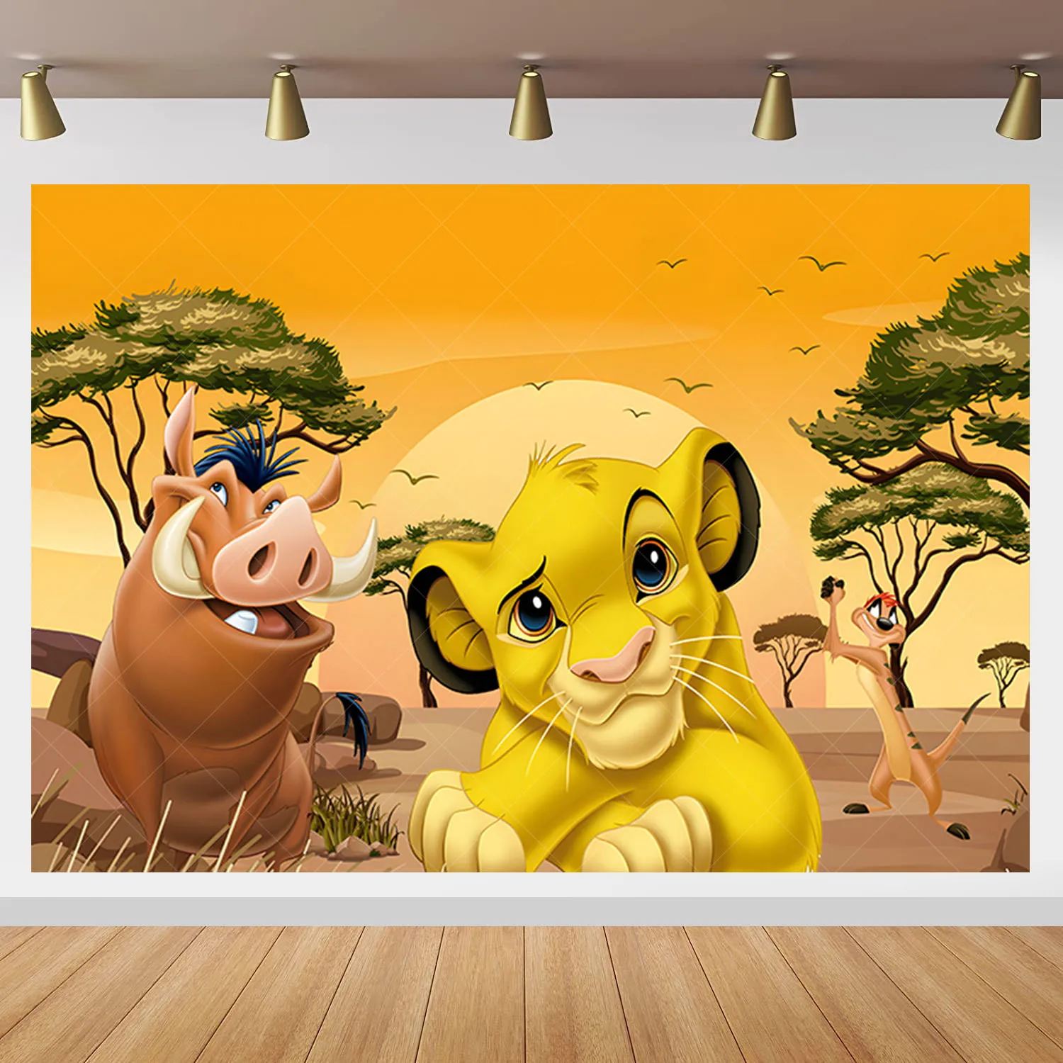 Disney Lion King Simba Backdrop Birthday Party Supply Photo Background ...