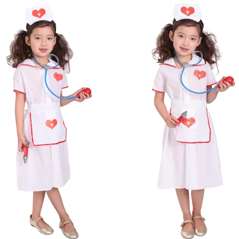 Simulation-Doctor-Nurse-Work-Children-Uniform-Dress-Halloween-Costume ...