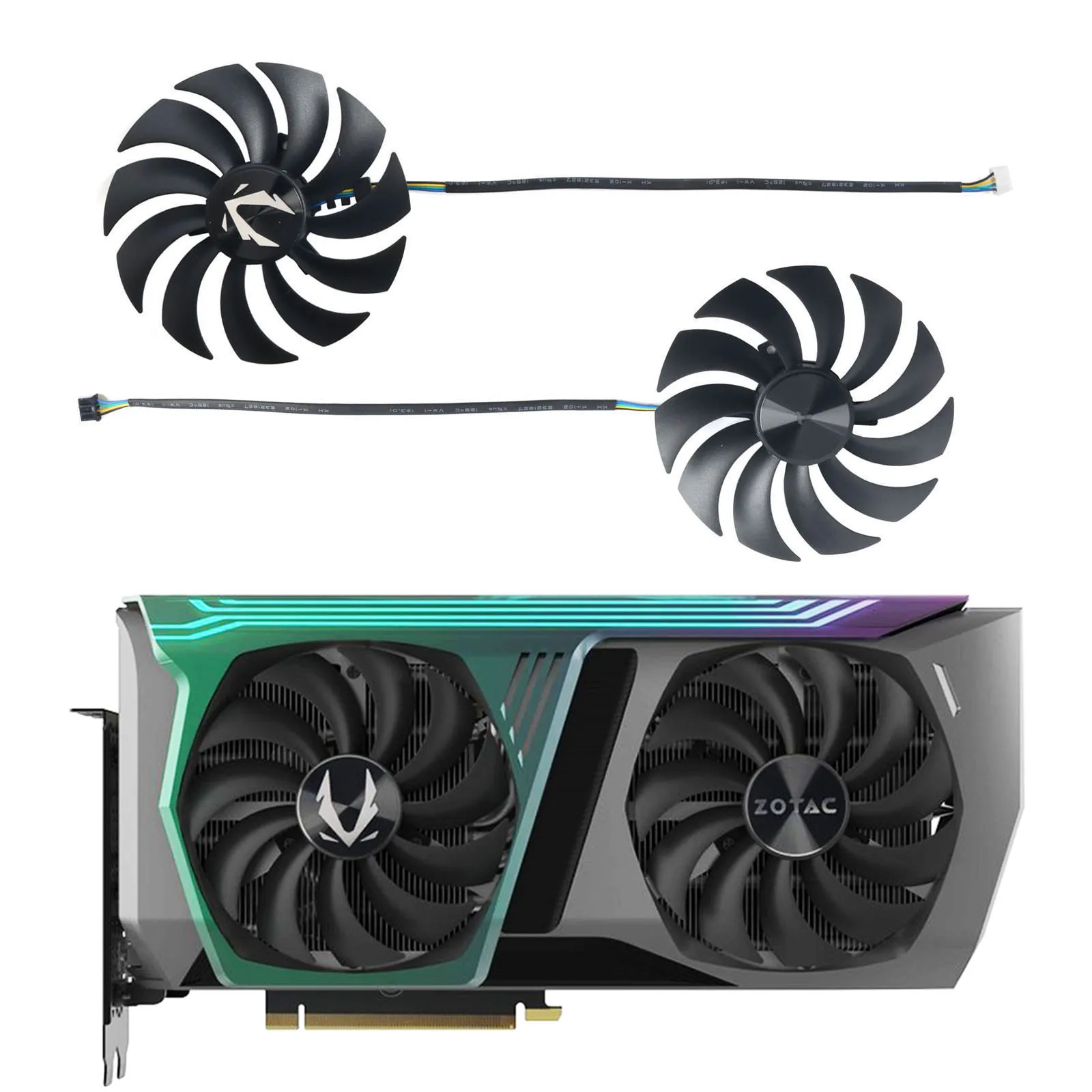 ZOTAC oyun GeForce için RTX 3070 AMP Holo grafik kartı soğutma fanı ...