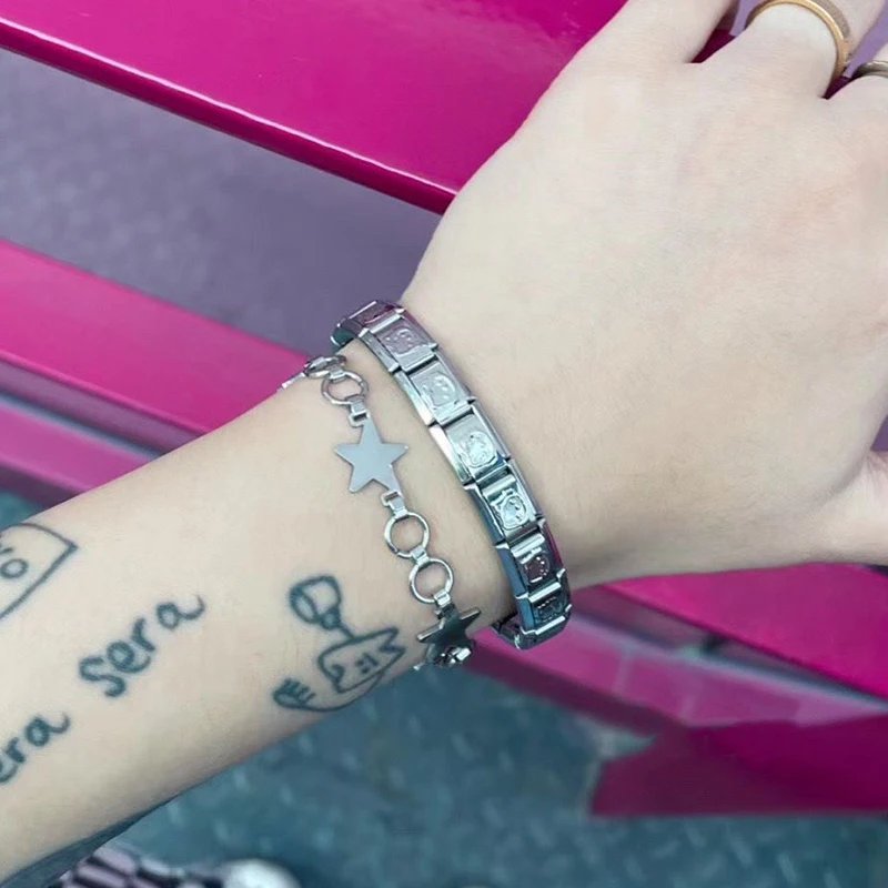 Y2K-Bracelets-Titanium-Steel-Chains-Star-Bracelets-Punk-Jewelry-Charms ...