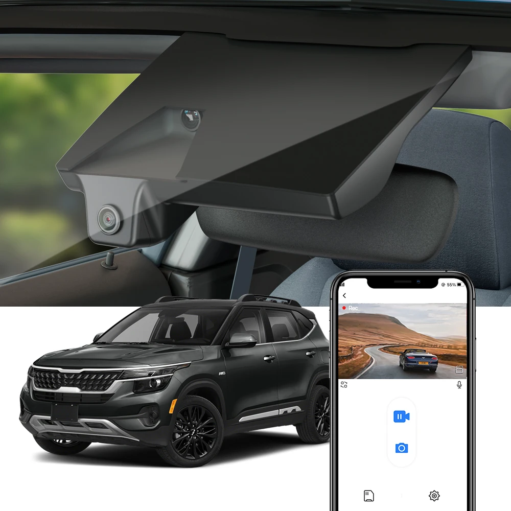 4K-Dashcam-for-Kia-Seltos-2021-2022-2023-FITCAMX-Front-and-Rear-Car ...