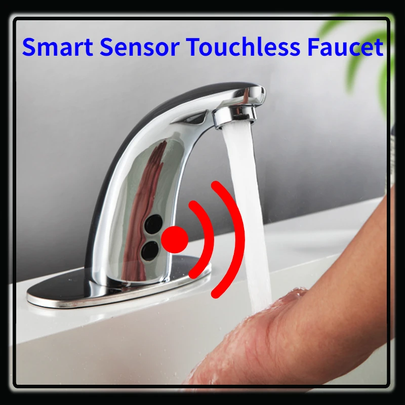 Misturador-infravermelho-touchless-do-dissipador-para-o-banheiro-torneira-esperta-do-sensor ...