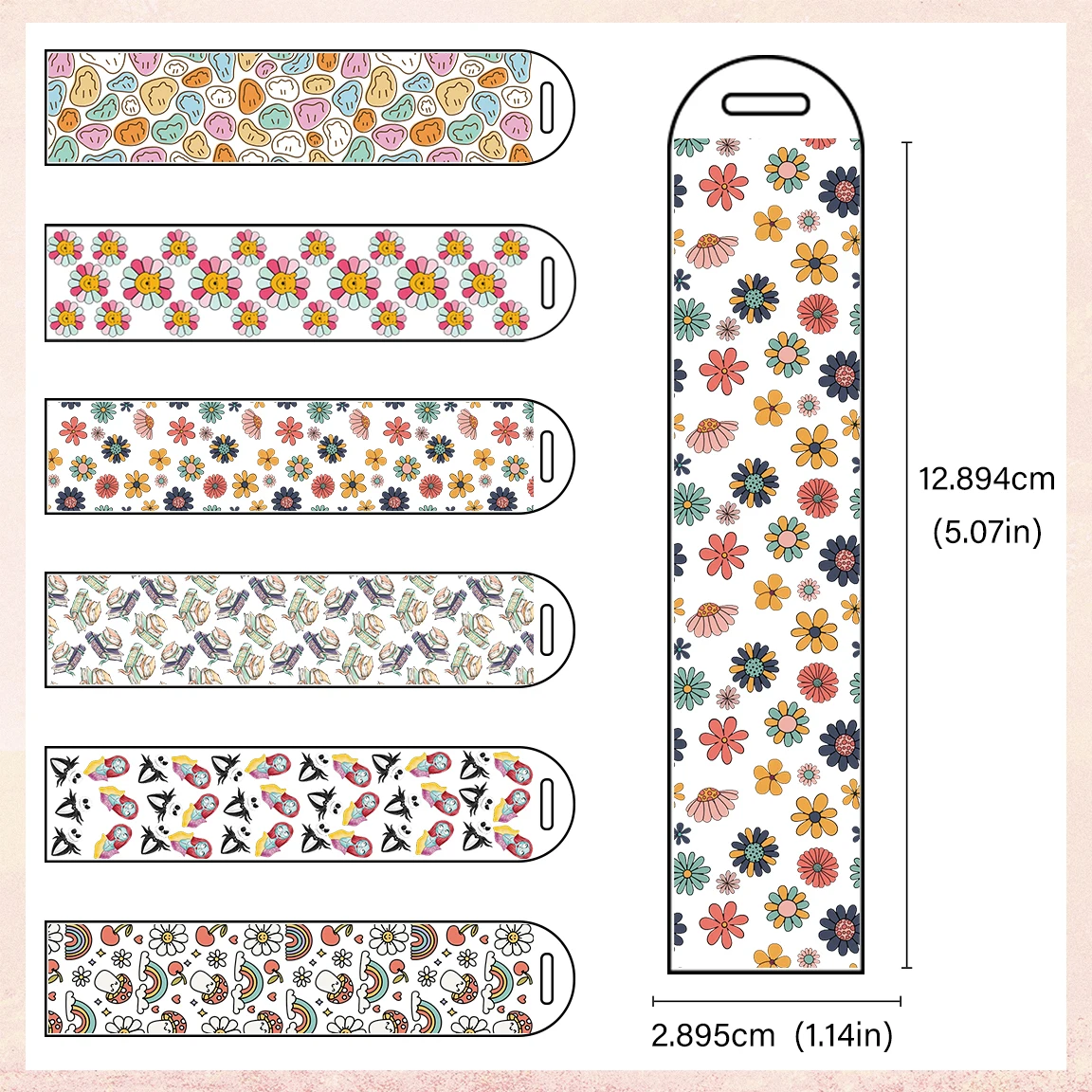 5PCS-Ready-to-Apply-UV-DTF-Bookmark-Decals-Cold-Transfers-Spring ...