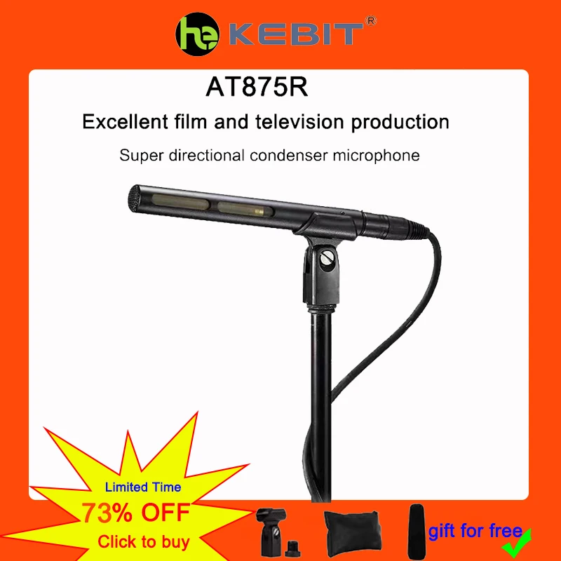 Hot-Selling-AT875R-recording-microphone-Shotgun-line-gradient-condenser ...