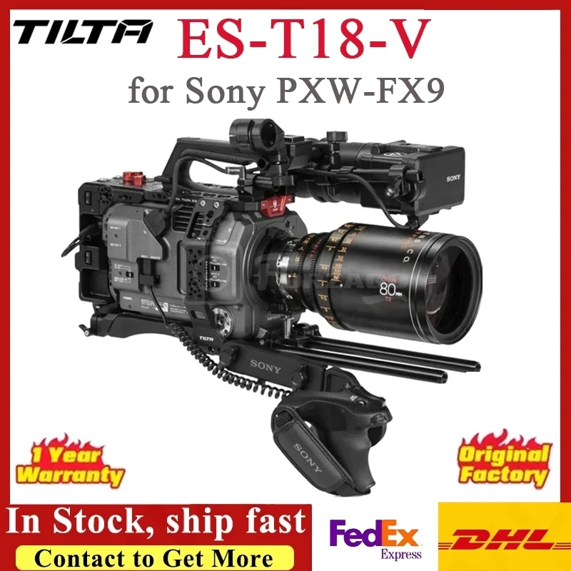 Tilta-ES-T18-V-Camera-Cage-for-Sony-PXW-FX9-Rig-Camera-V-mount-Gold ...