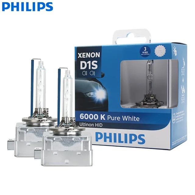 Philips D1S D2S D2R D3S D4S Ultinon HID Xenon WX 35W 6000K Cool White ...