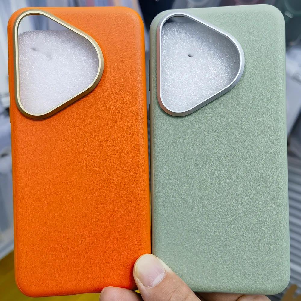 Vegan-PU-Leather-Back-Case-For-Huawei-Pura-70-Pro-Pura-70-Camera-Metal ...