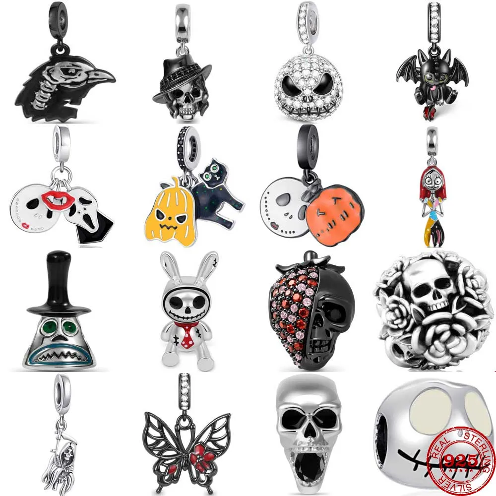 925-Sterling-Silver-Demon-Black-Butterfly-Bat-Horror-Pumpkin-Pendant ...