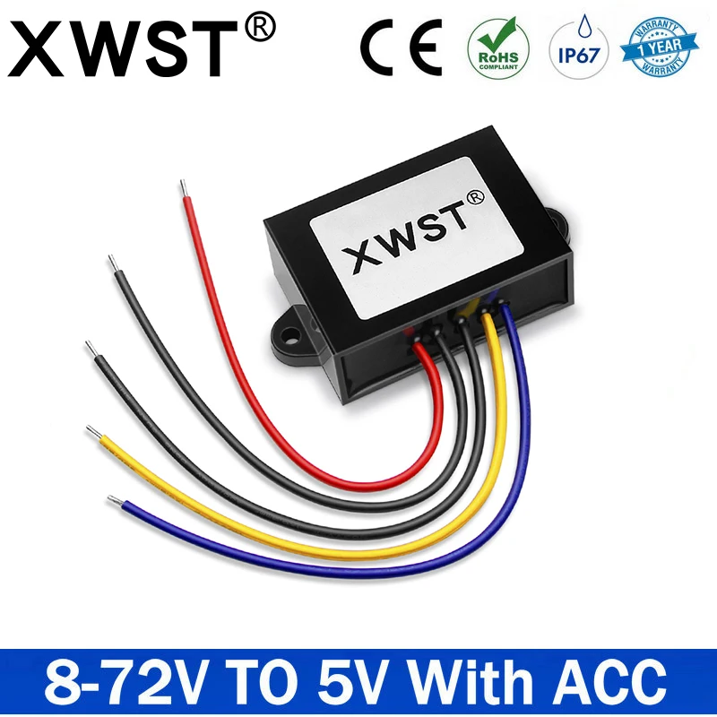 ACC Switch Control DC DC Converter 8V 12V 24V 36V 48V 60V 72V a 5V Step ...