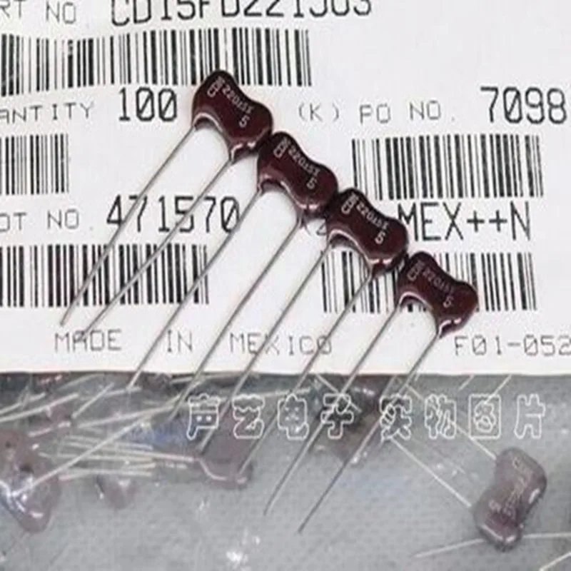 10pcs CDM / fever silver mica capacitors 500V / 221 / 220PF 5% ...