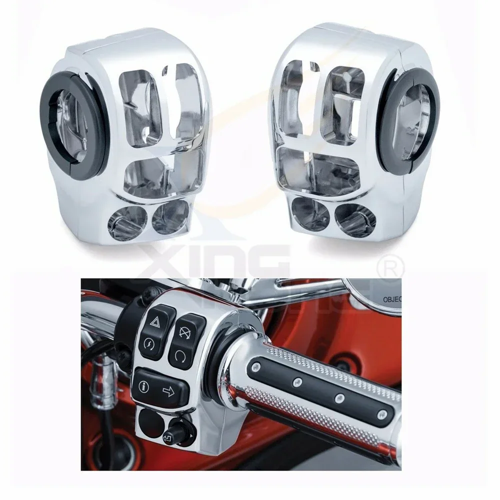 Motorcycle Parts CHROME Switch Housing Cover Kit for Harley Davidson ...
