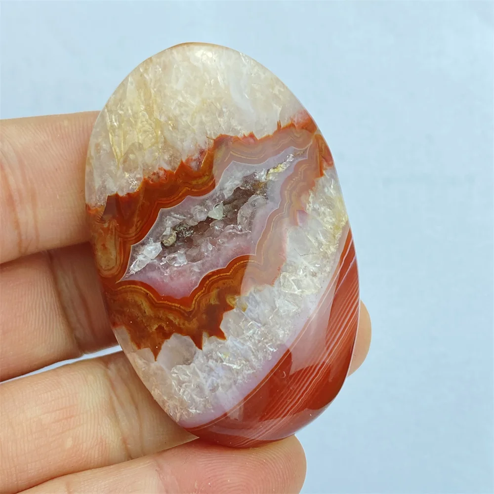 Natural Red Lace Agate Polished Crystal Palm Play and Heart Shape ...