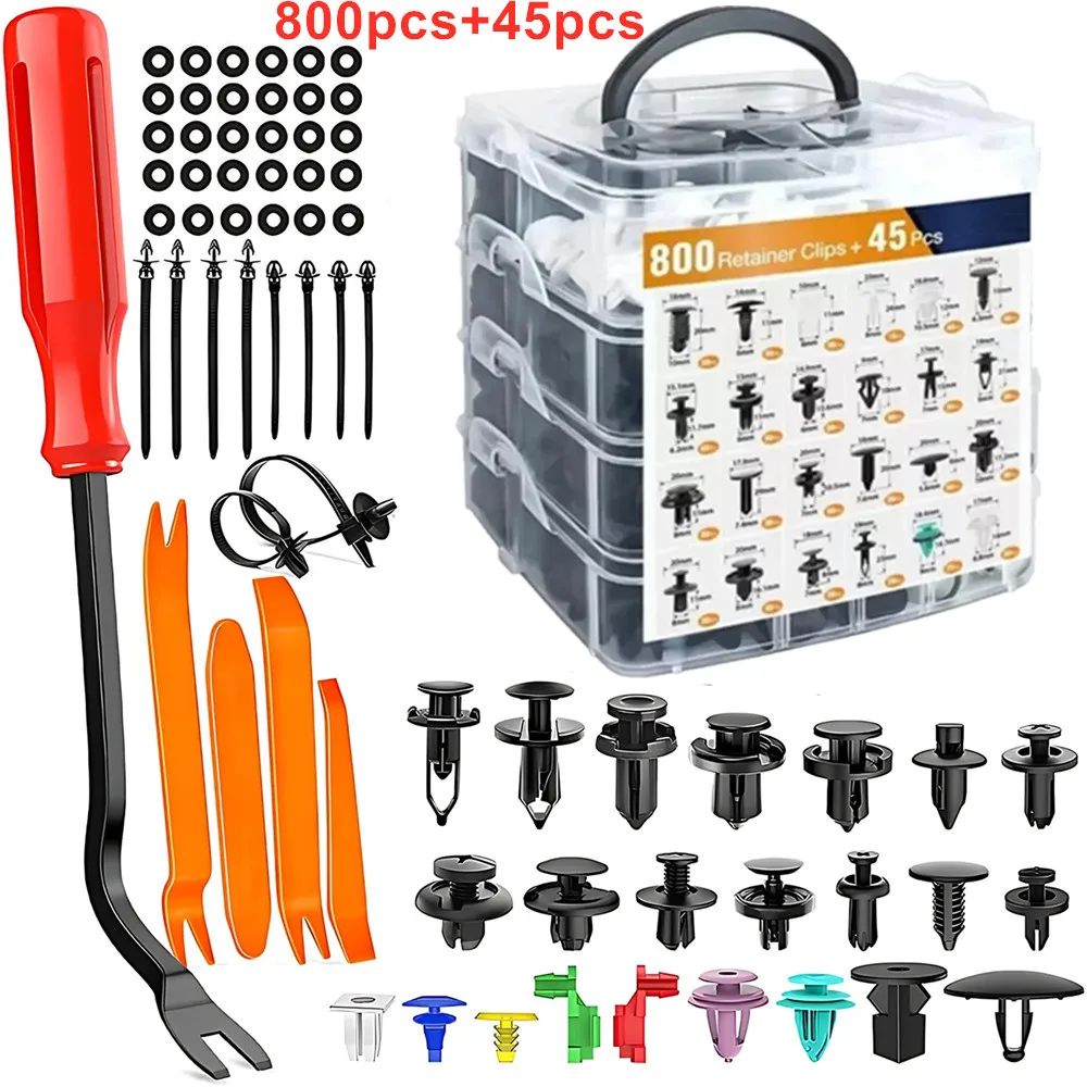 800pcs-100Pcs-Car-Fastener-Clips-Set-Fender-Rivet-Clips-Auto-Body-Push ...