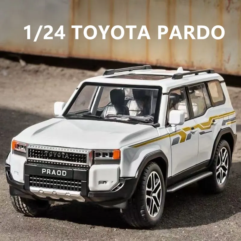 1/24 Toyota PRADO Land Cruiser LC250 Alloy Car Model Diecast Metal Off ...