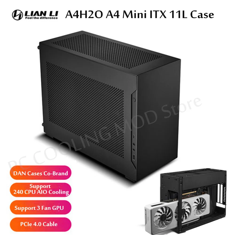 Lian Li A4H2O A4 Mini ITX Computer Case PCIe 4.0 11L, 322mm GPU ...