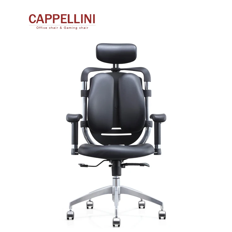 Popular-Swivel-Adjustable-High-Ergonomic-Executive-Leather-Double-Back ...