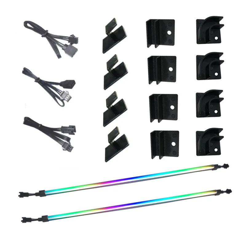 NEON Addressable ARGB PC 2x15.7inch WS2812B LED Strip Light Rainbow 5V ...