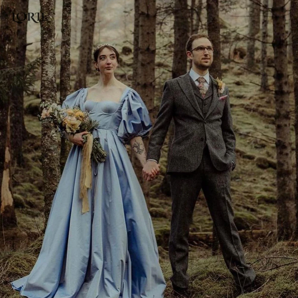 Traditional Blue Irish Wedding Dress