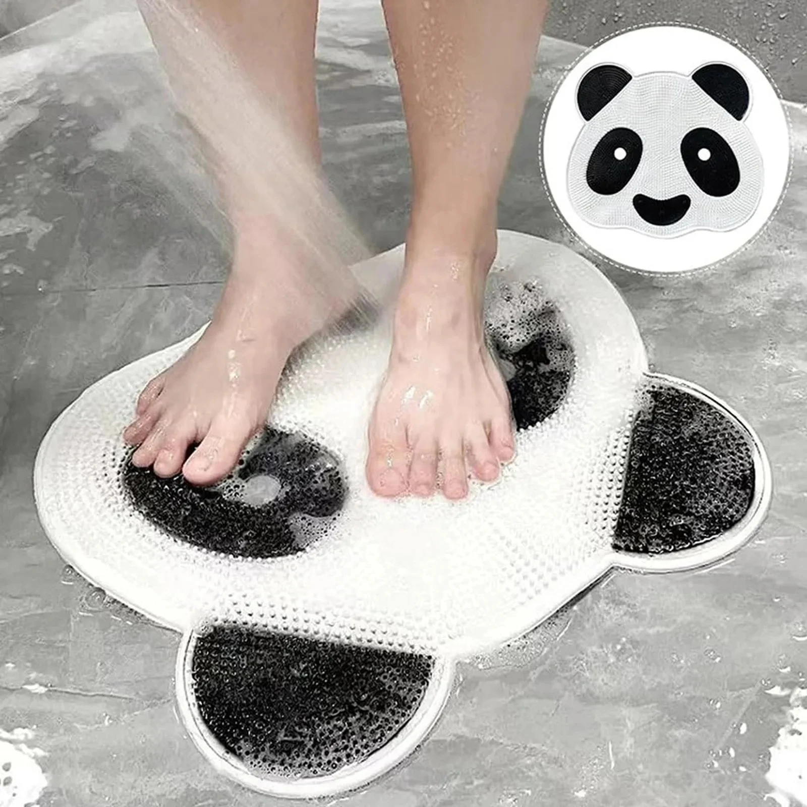 Panda Silicone Massage Pad Bathroom Anti Slip Bathing Back Rubbing ...