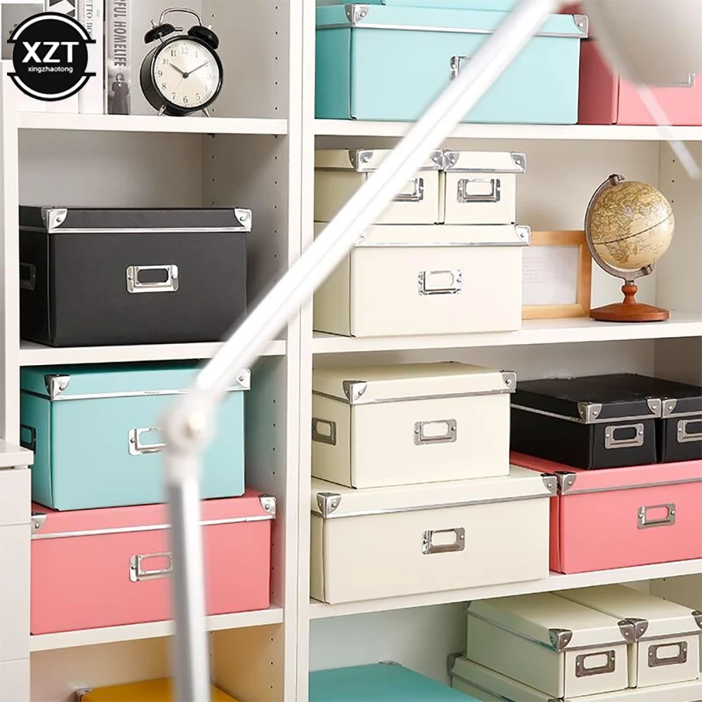 Creative-Home-Storage-Box-Paper-Color-Covered-Folding-Storage-Box-Kraft ...