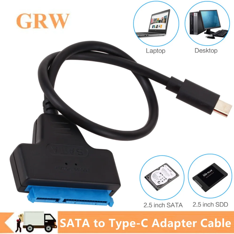 Sata To Usb C Usb 3.1 Adapter Type-c To Sata Cable High Speed 6gbps ...