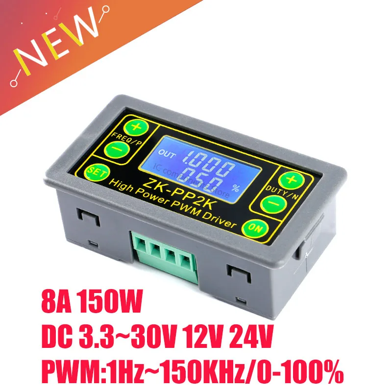 PWM Signal Generator Driver Module para Motor, Lâmpada, Dual Mode, LCD, PWM Pulse Frequency ...
