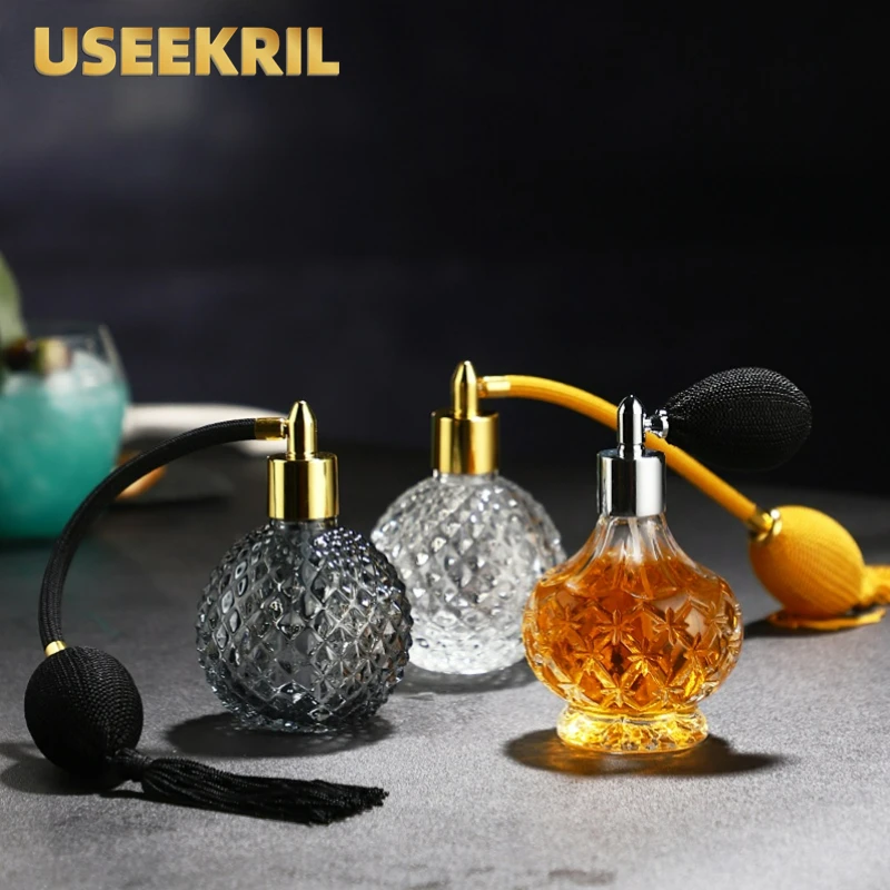 100ml Crystal Art Vintage Style Empty Refillable Perfume Atomizer Long ...