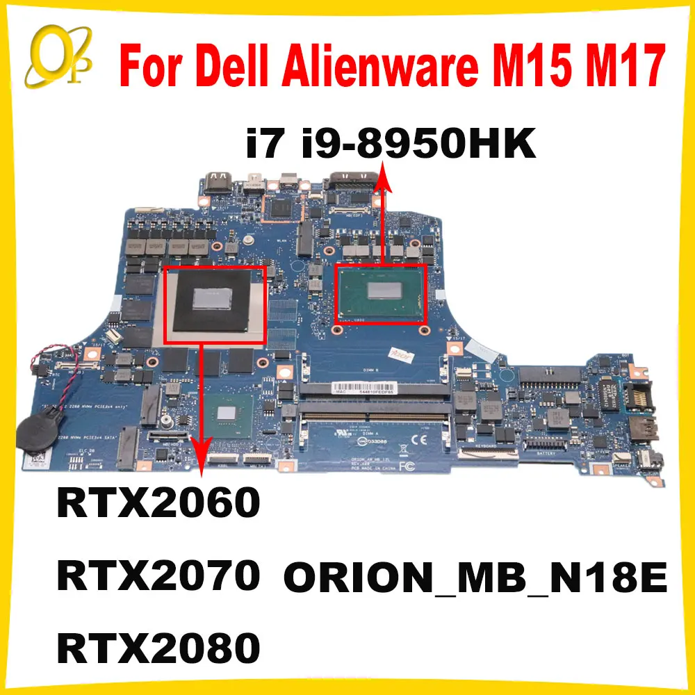 ORION-MB-N18E-Mainboard-for-Dell-Alienware-M15-M17-laptop-motherboard ...