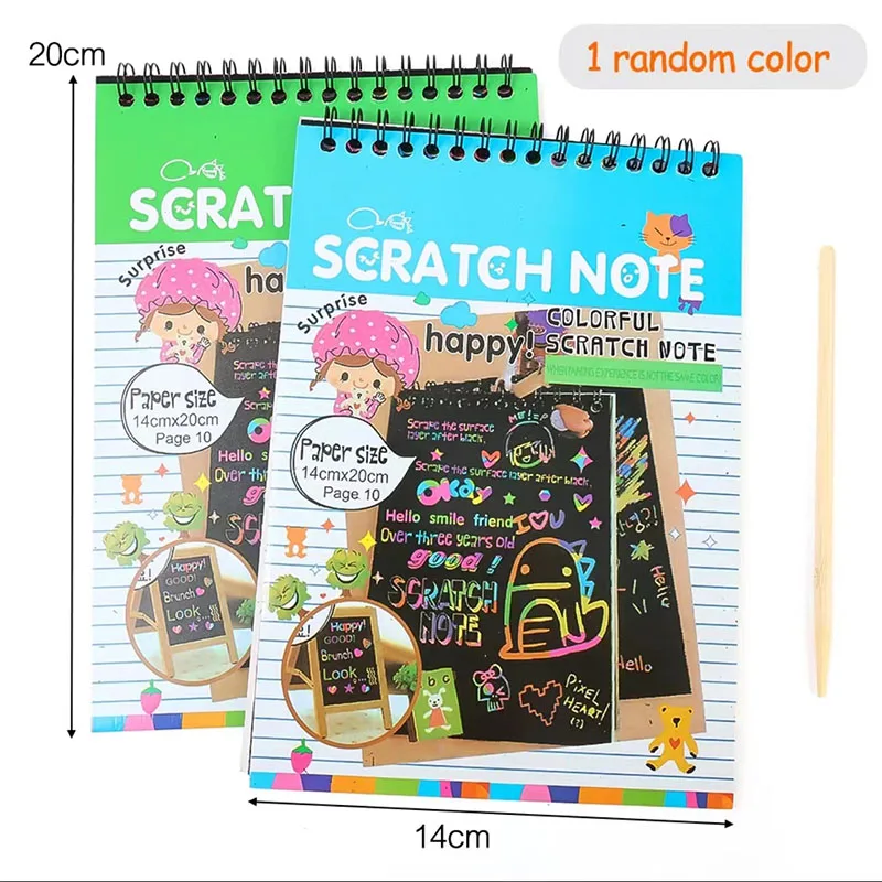 Kit de dessin,Bloc-notes de peinture à gratter pour enfants,jouets de ...