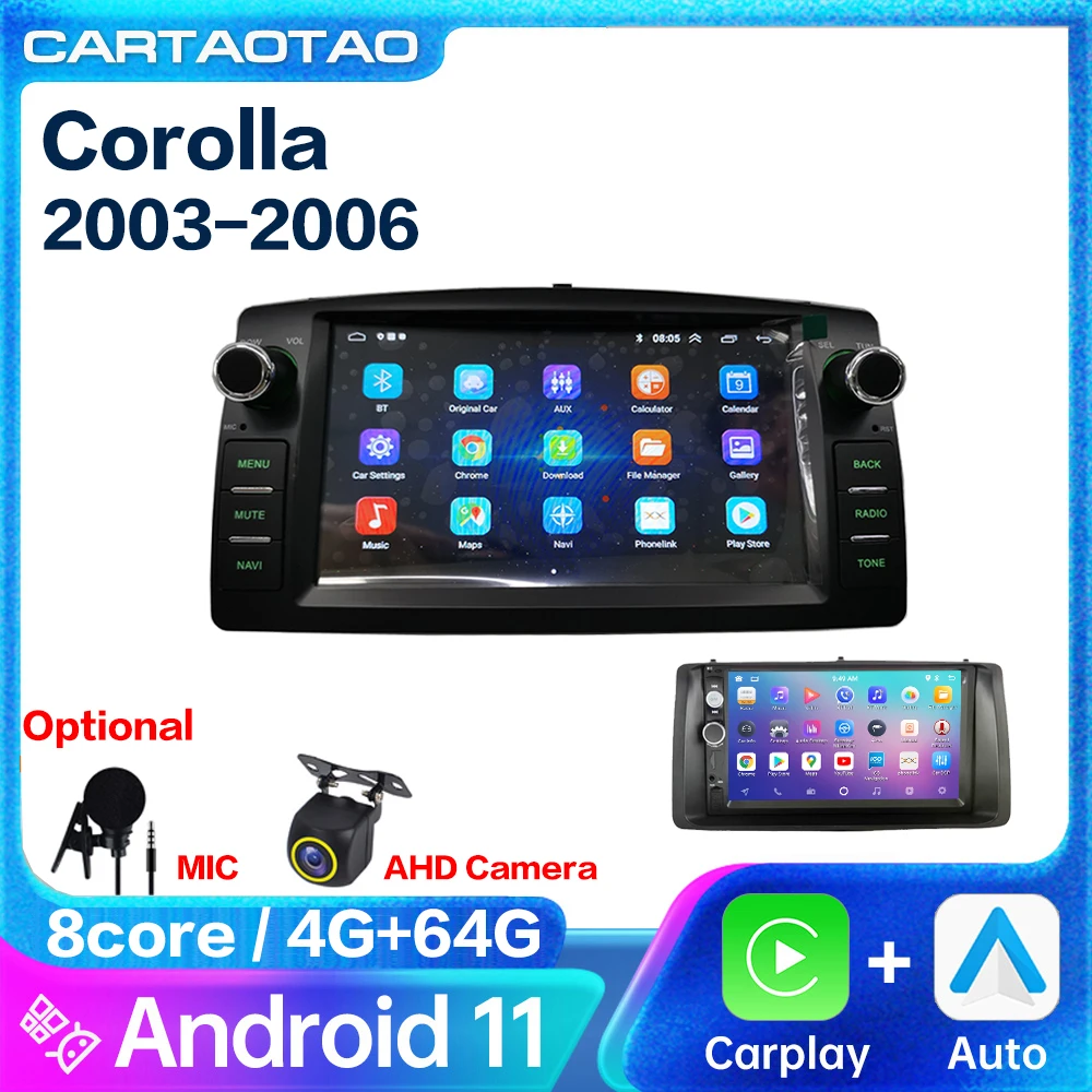 2 din Android 11 wireless CarPlay android auto Car Radio GPS Multimedia ...