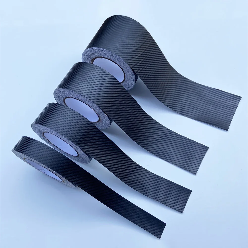 3-5-7-10CM-Black-3D-Carbon-Fiber-Self-Adhesive-Vinyl-Stripes-Wrap-Film ...